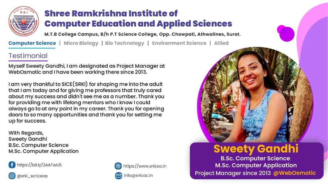 Welcome to Shree Ramkrishna Institute of Computer Education and Applied ...