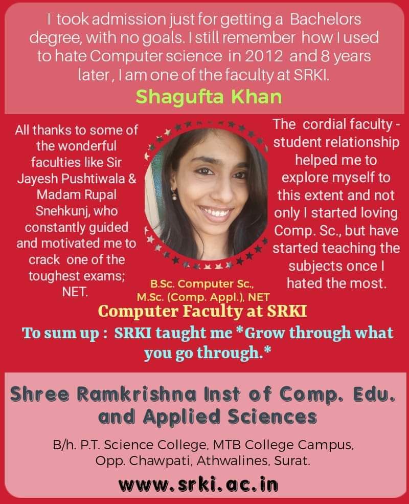 Welcome to Shree Ramkrishna Institute of Computer Education and Applied ...